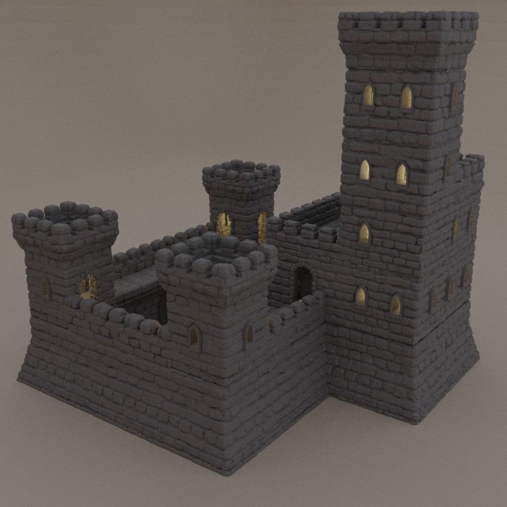 Medieval Fort DND Aos Pathfinder Conquest Miniatureland - Etsy