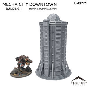 Mecha City Downtown Buildings Bundle 1 6mm 8mm Mech Wargames Tabletop ...