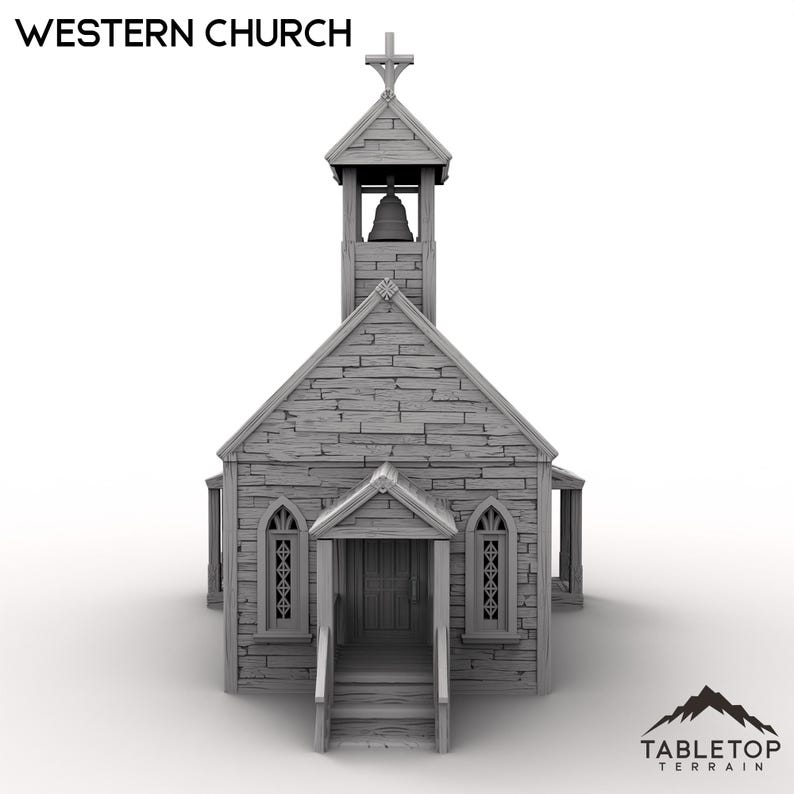 Western Church - Wild West Terrain Wargaming RPG Exodus Western Rush ...