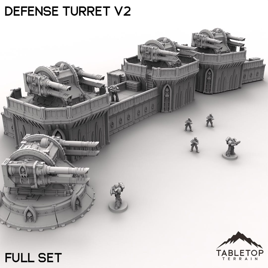 Defense Turret V2 - Tabletop Terrain Grimdark Gothic Miniature Wargame ...
