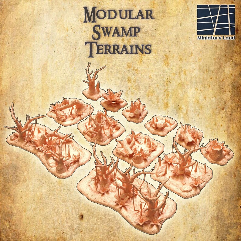 Modular Swamp Terrain - DND Aos Pathfinder Conquest Miniatureland ...