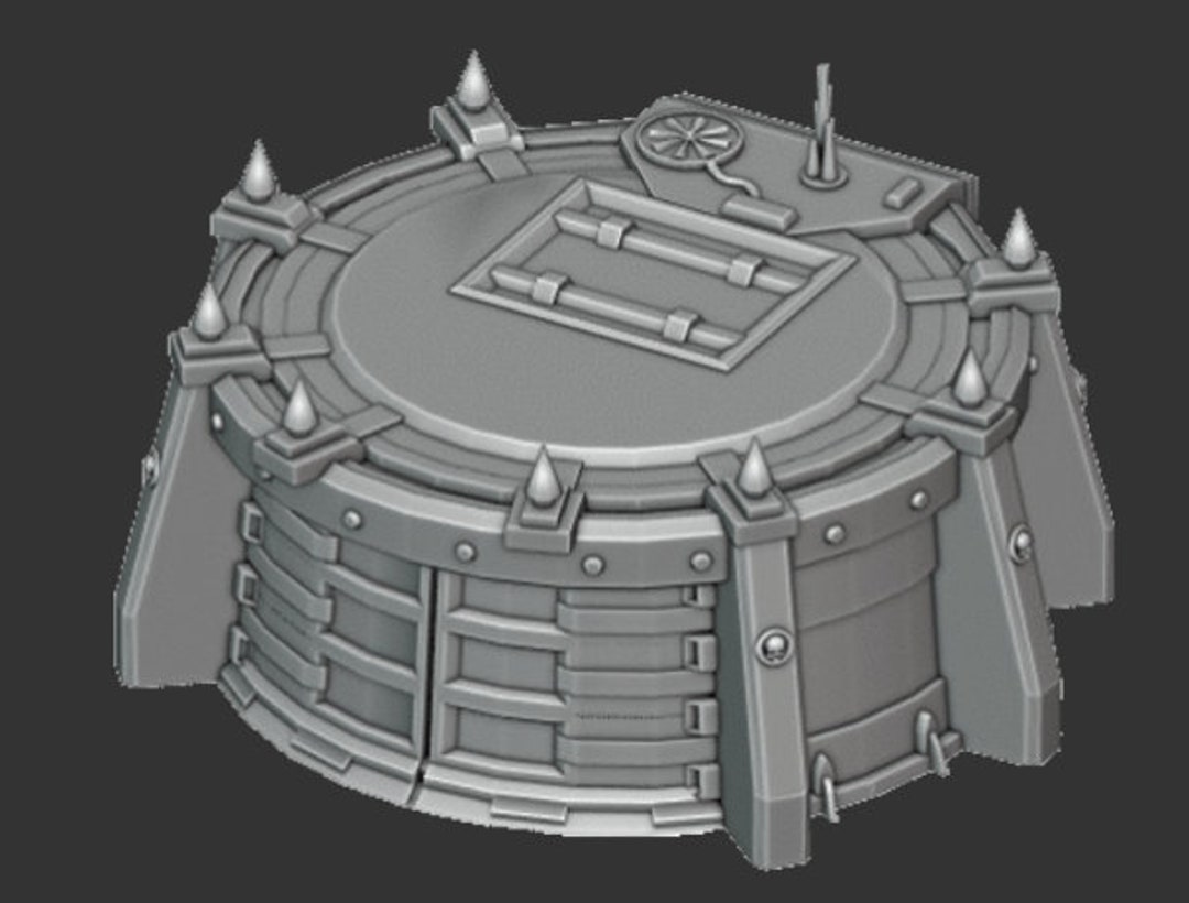 Vehicle Bunker Tabletop Terrain Grimdark Terrain gothic Terrain Miniature Wargame Terrain Sci-fi ...