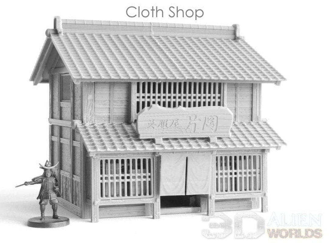 Samurai Cloth Shop - Test of Honor Japan Miniatures Terrain - Etsy