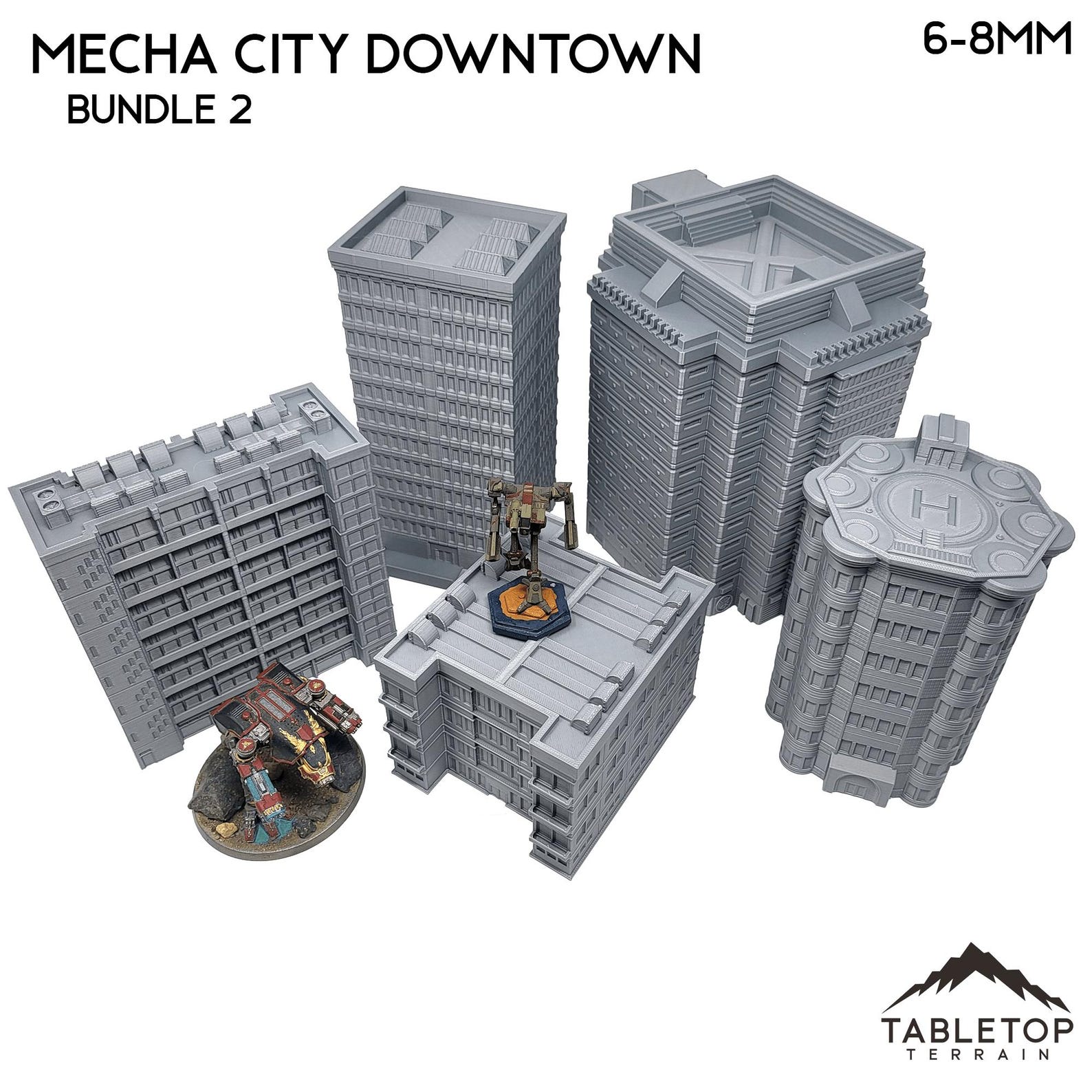 Mecha City Downtown Buildings - Bundle 2 - 6mm 8mm Mech Wargames ...