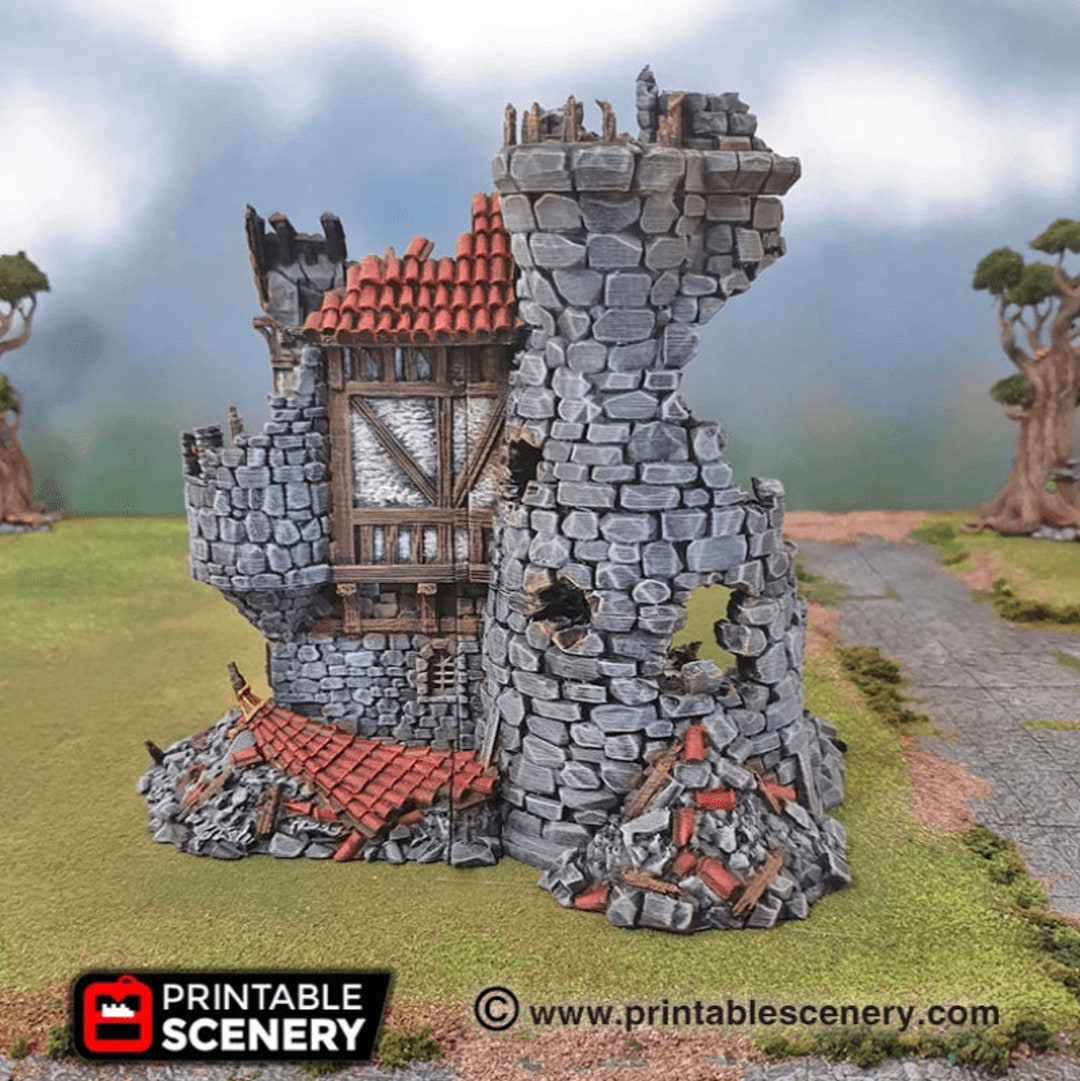 Ruined Sorcerer's Tower - Fantasy Ruins - Winterdale Fantasy Terrain ...