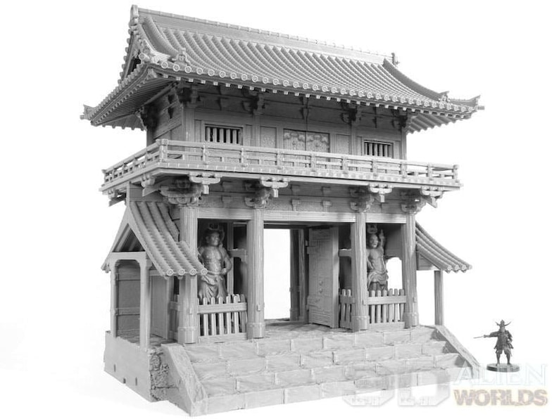 Samurai Temple Outer Gate - Test of Honor Japan Miniatures Terrain - Etsy