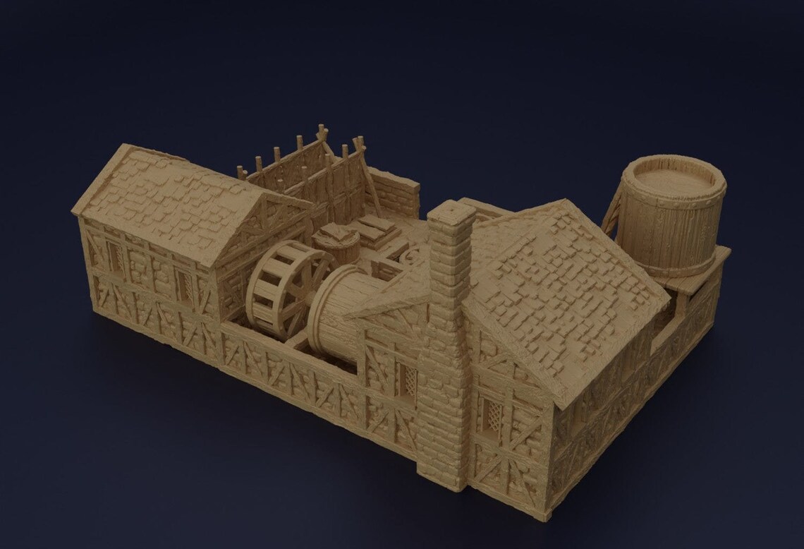 Medieval Tannery - DND Aos Pathfinder Conquest Miniatureland Tabletop ...