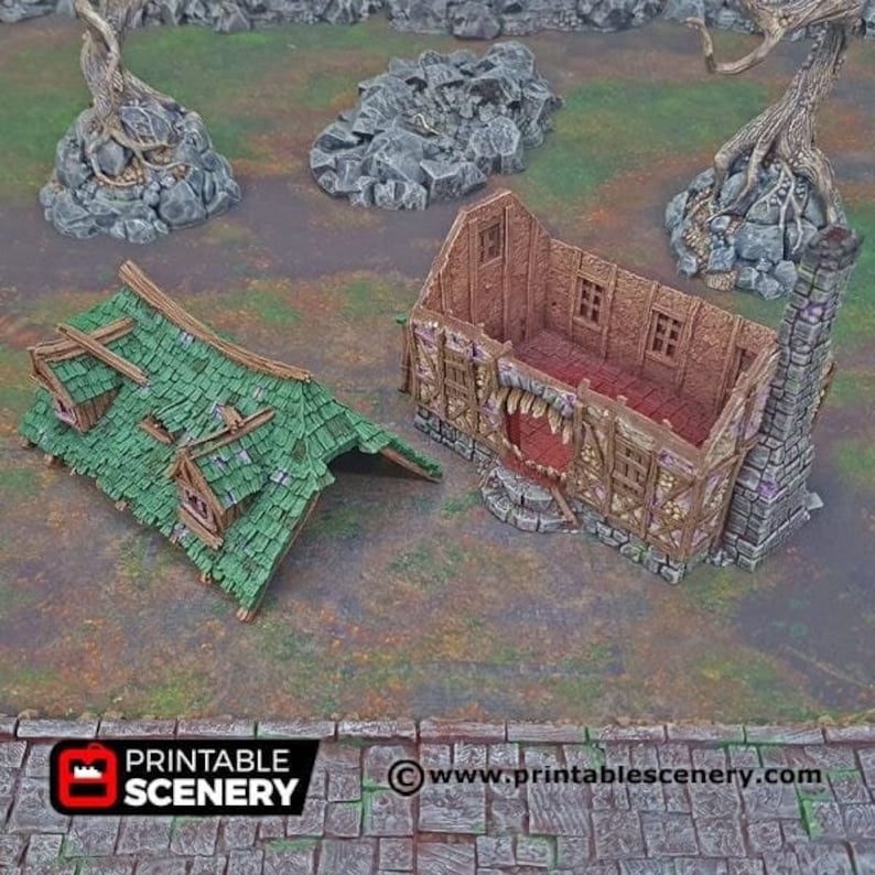 Mimic House Fantasy Building Shadowfey Fantasy Terrain DND - Etsy