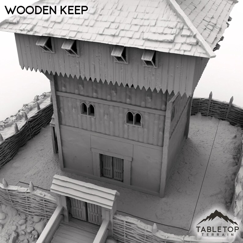 Wooden Keep - Tabletop Terrain Fantasy DND Miniature Roleplaying ...