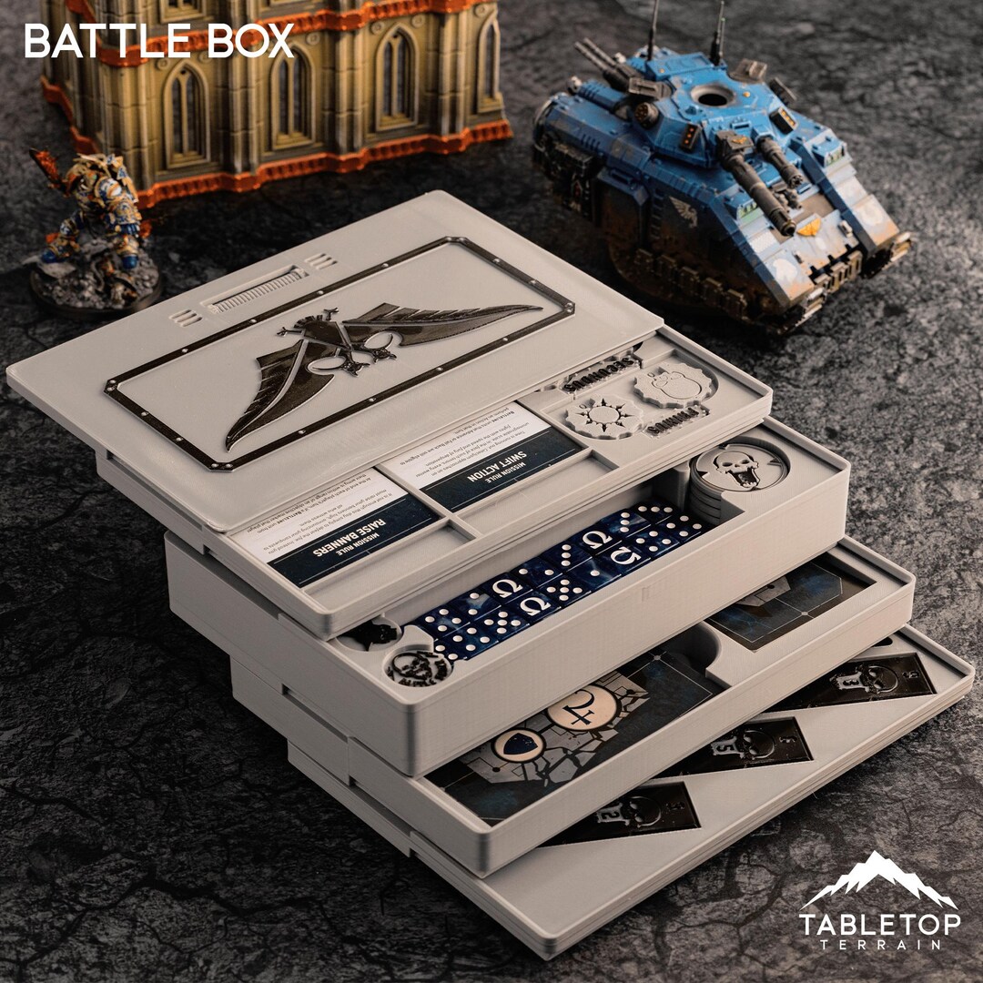 Battle Box - 40k Compatible Component Organizer - Tabletop Terrain ...