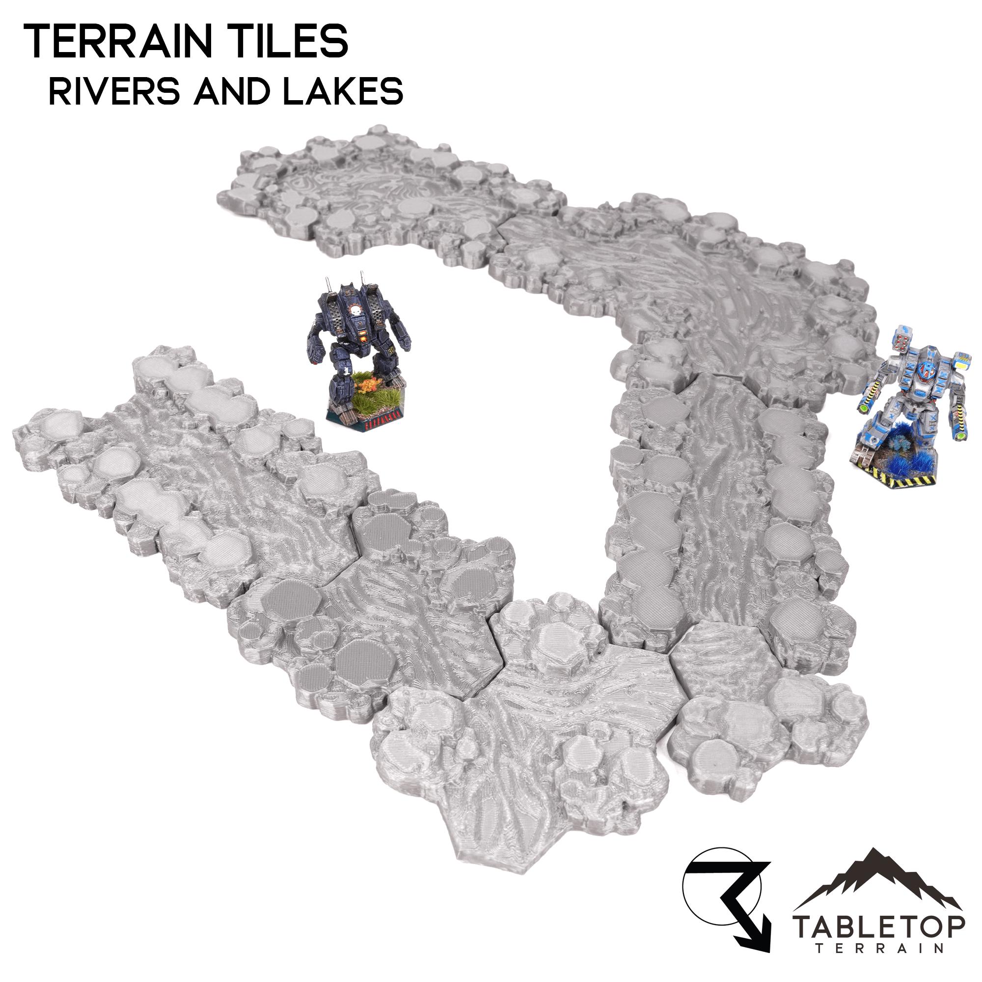 HEXTECH Rivers and Lakes Terrain Tiles - 6mm - Thunderhead Studio 6mm ...