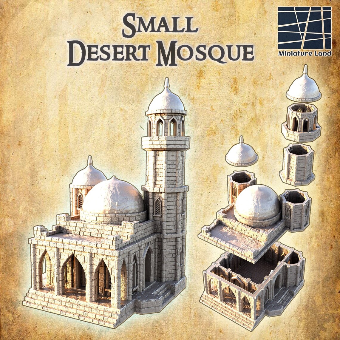 Small Desert Mosque - DND Aos Pathfinder Conquest Miniatureland ...