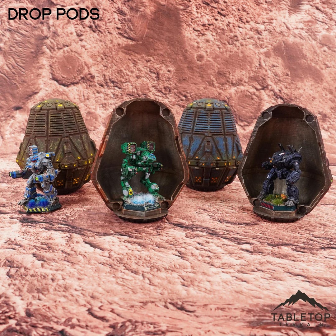 Drop Pods - Hardware Studios 6mm Compatible With Small Scale Mech ...