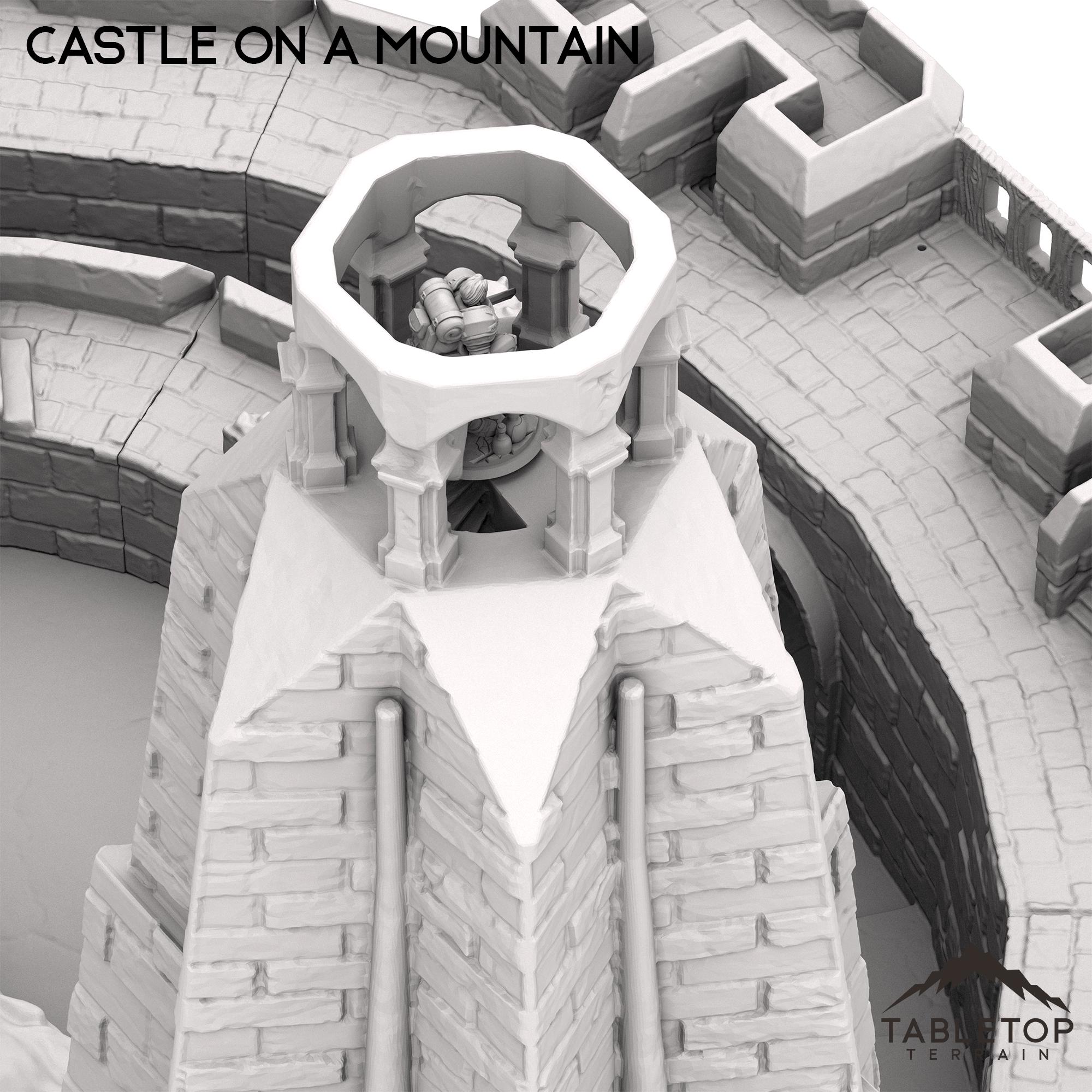 Castle on the Mountain - Tabletop Terrain High Fantasy DND 25mm 28mm ...