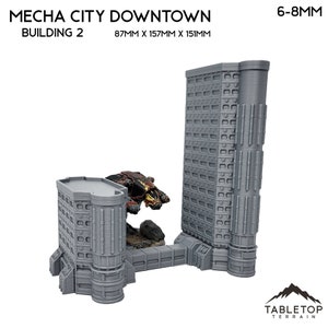 Mecha City Downtown Buildings Bundle 1 6mm 8mm Mech Wargames Tabletop ...