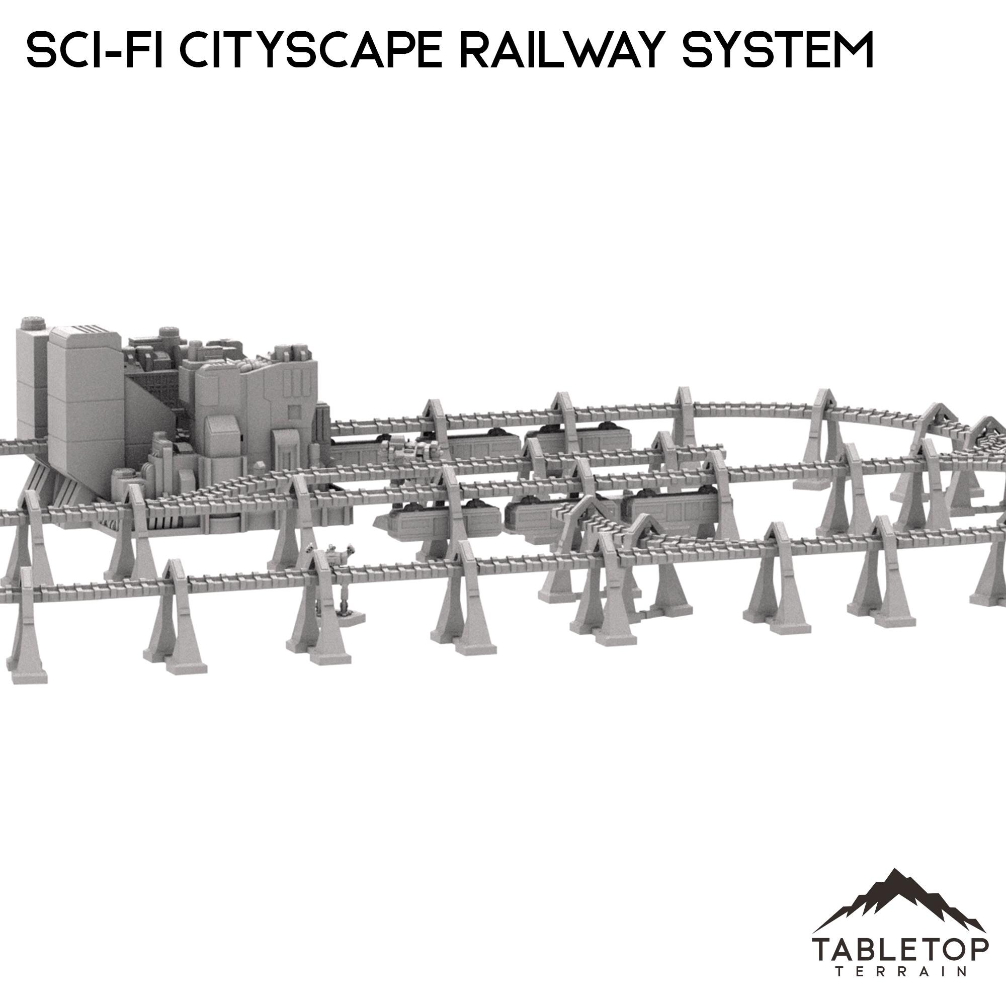 6mm Sci-fi Cityscape Elevated Rail System - 6mm 8mm Mech Wargames ...