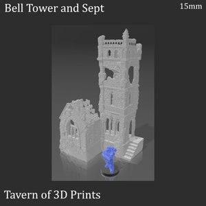Ruined Church - Bell Tower and Sept - Shadowfey Fantasy Terrain DND Aos ...