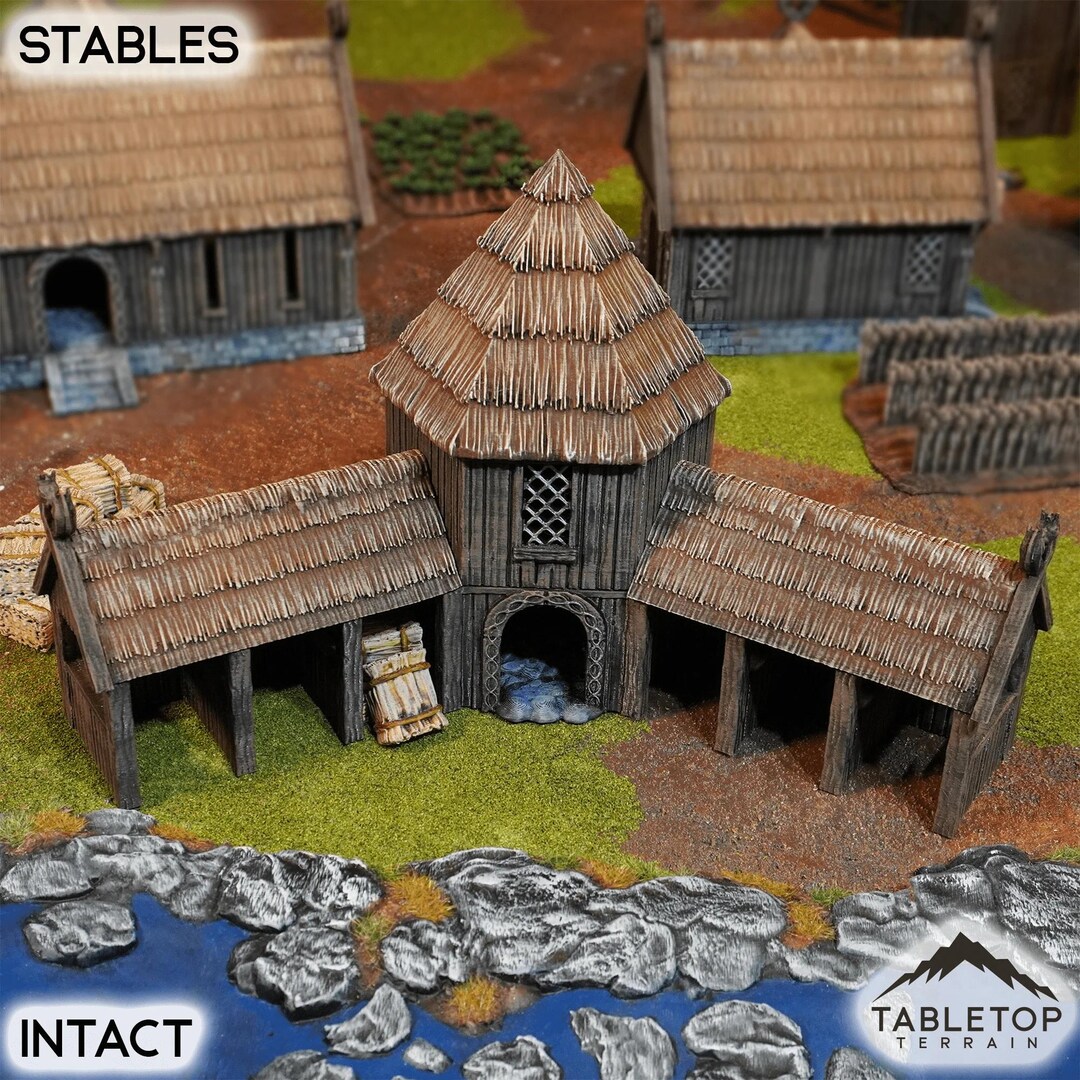 Stables - Kingdom of Saxonia - Tabletop Terrain High Fantasy DND 25mm ...