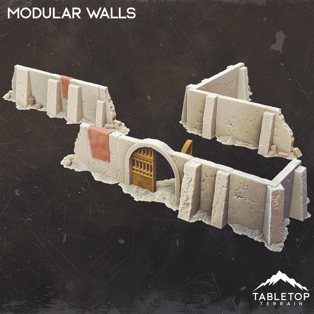 Mos Jemra Modular Walls - Tabletop Terrain Outer Rim Compatible With ...