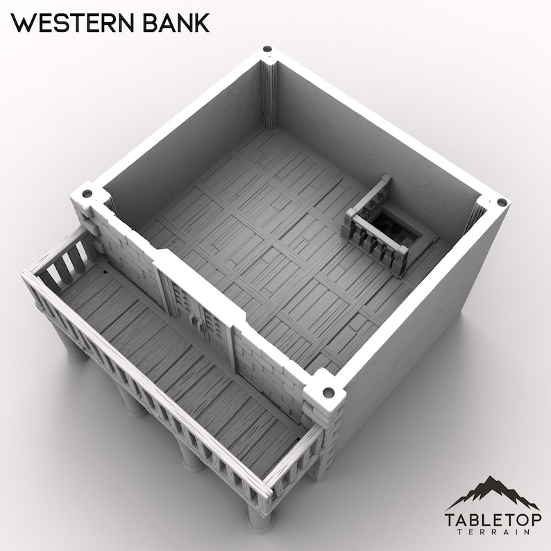 Western Bank - Wild West Terrain Wargaming RPG Exodus Western Rush 28mm ...