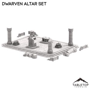 Dwarven Modular Altar Set - Tabletop Terrain Fantasy DND Miniature ...