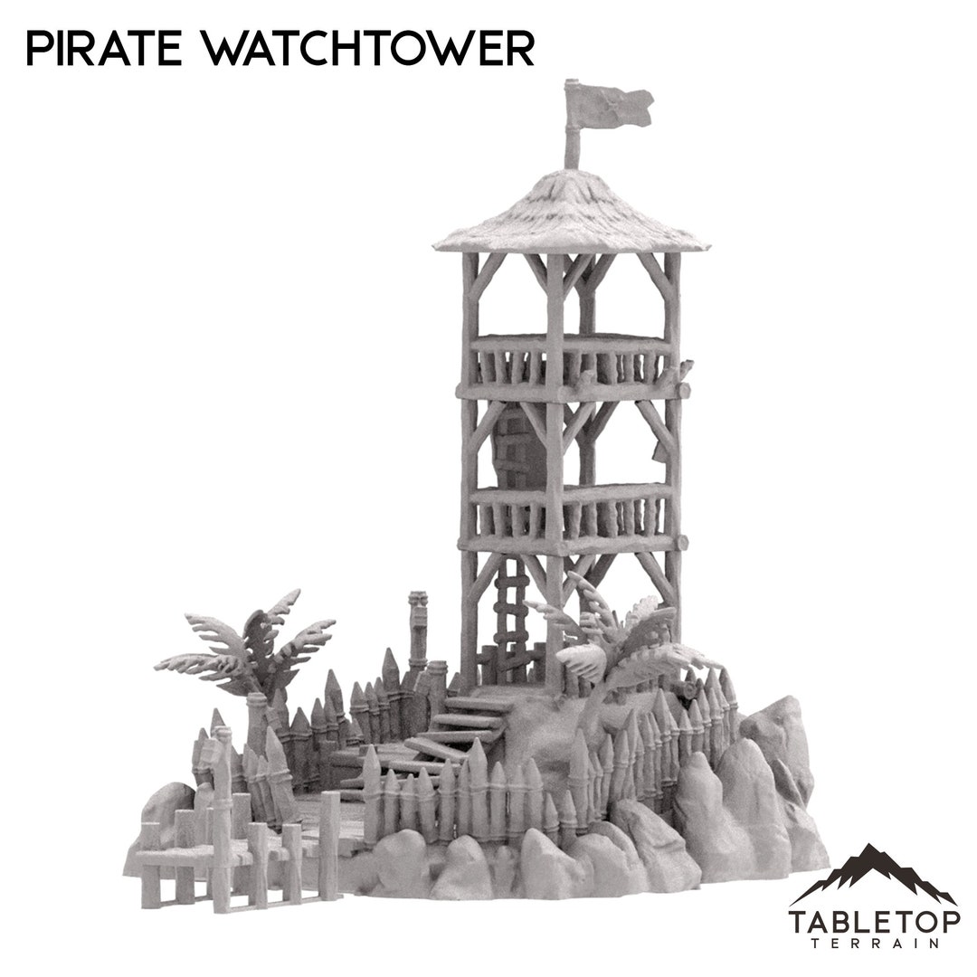 Pirate Watchtower DND Aos Pathfinder Conquest Miniatureland - Etsy