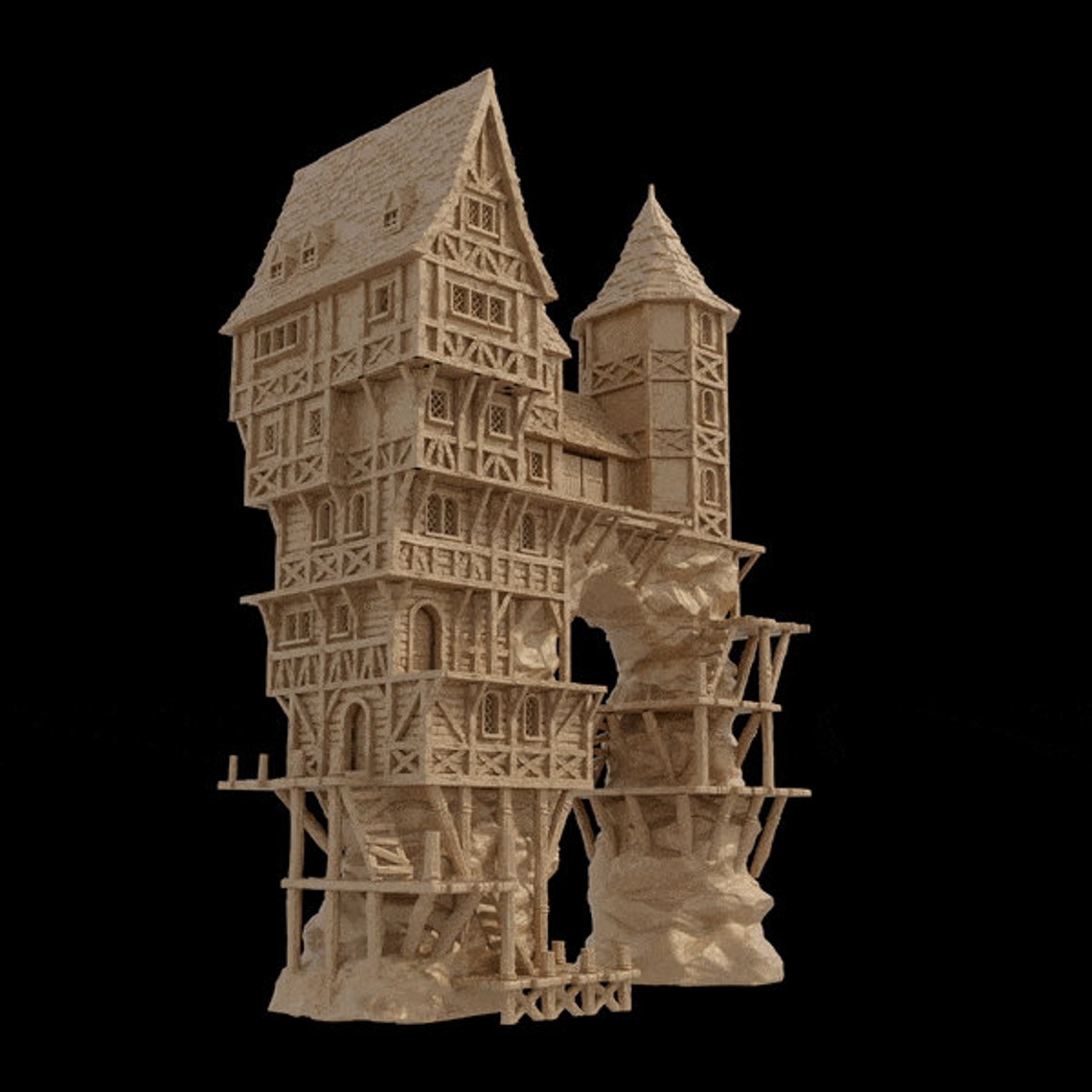 Seaside Cliff Manor - DND Aos Pathfinder Conquest Miniatureland ...