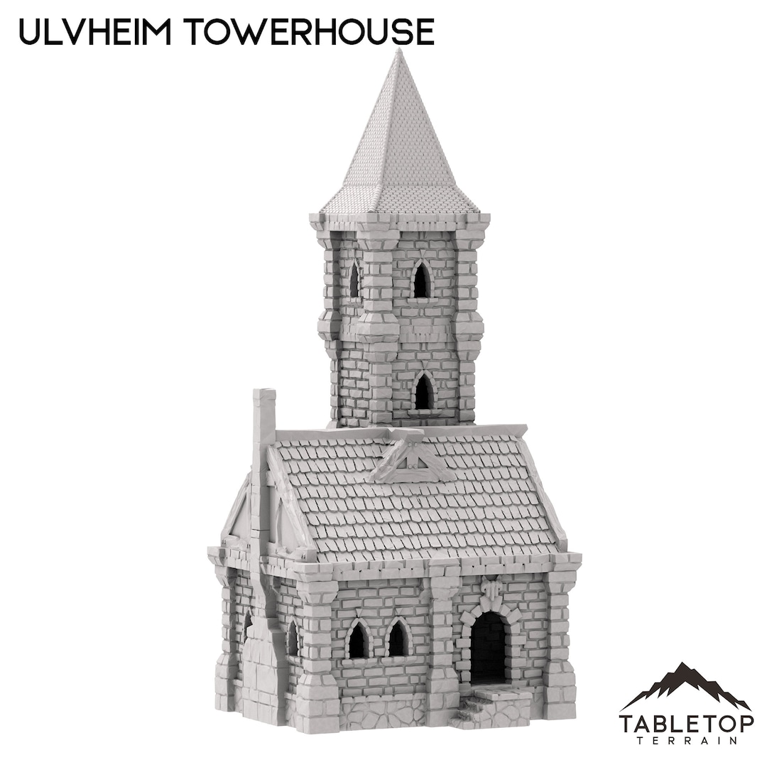 Ulvheim Towerhouse Tabletop Terrain Fantasy DND Miniature Roleplaying ...