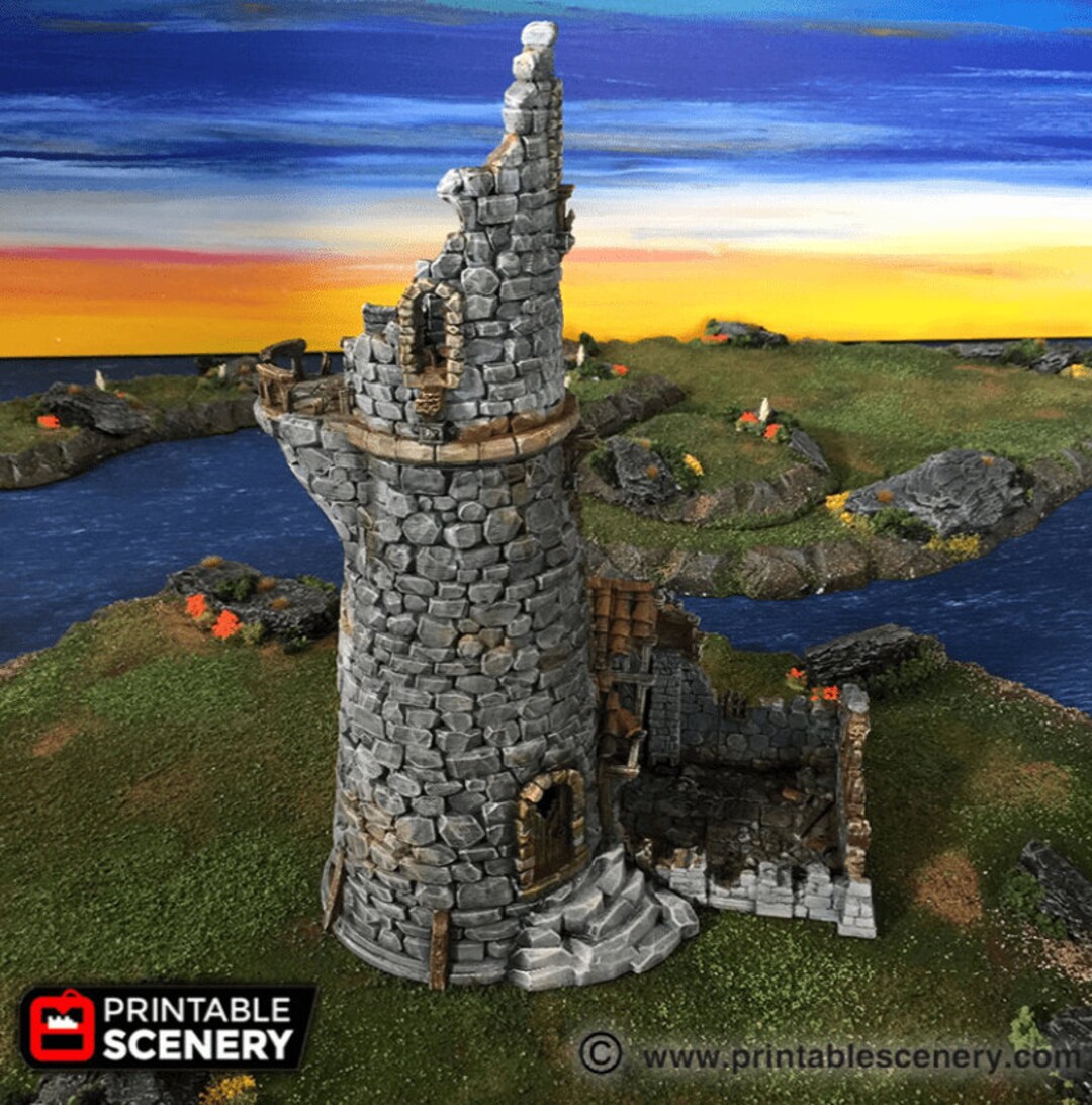 Ruined Lighthouse - Fantasy Ruins - Winterdale Fantasy Terrain DND Aos ...