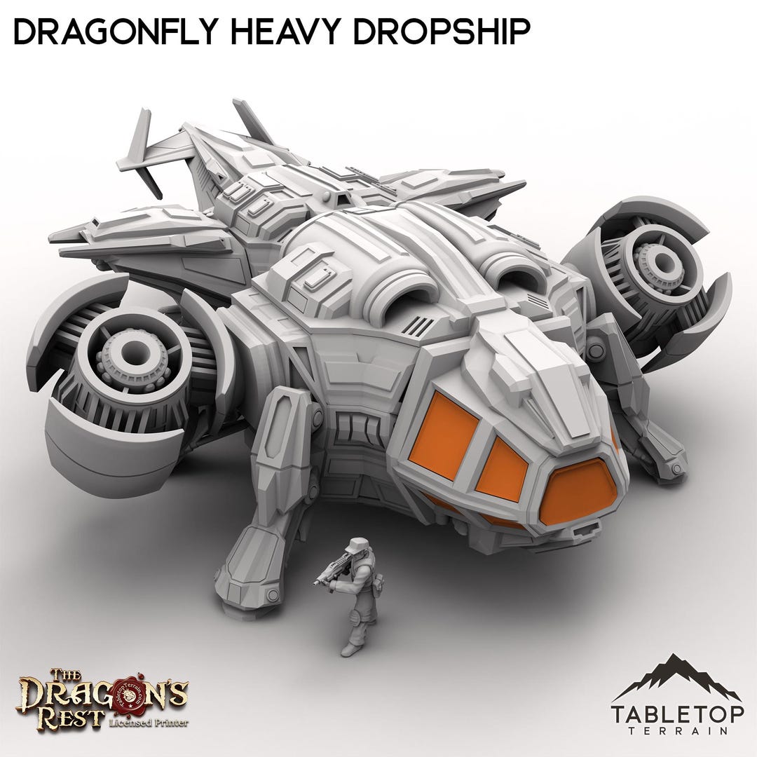 Dragonfly Heavy Dropship - Sci-fi Dropship Wargame RPG the Dragon's ...