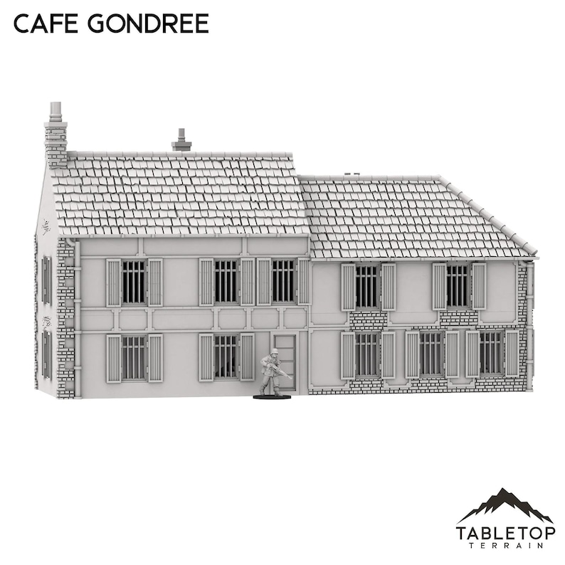 Cafe Gondrée Benouville - WWII Terrain Wargame Tabletop Terrain Terrain ...