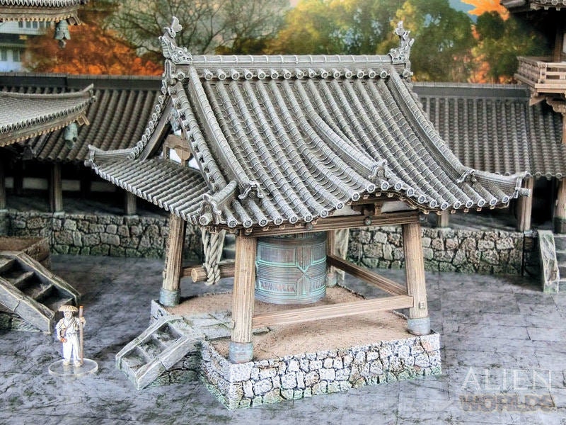 Samurai Temple Bell Test of Honor Japan Miniatures Terrain - Etsy
