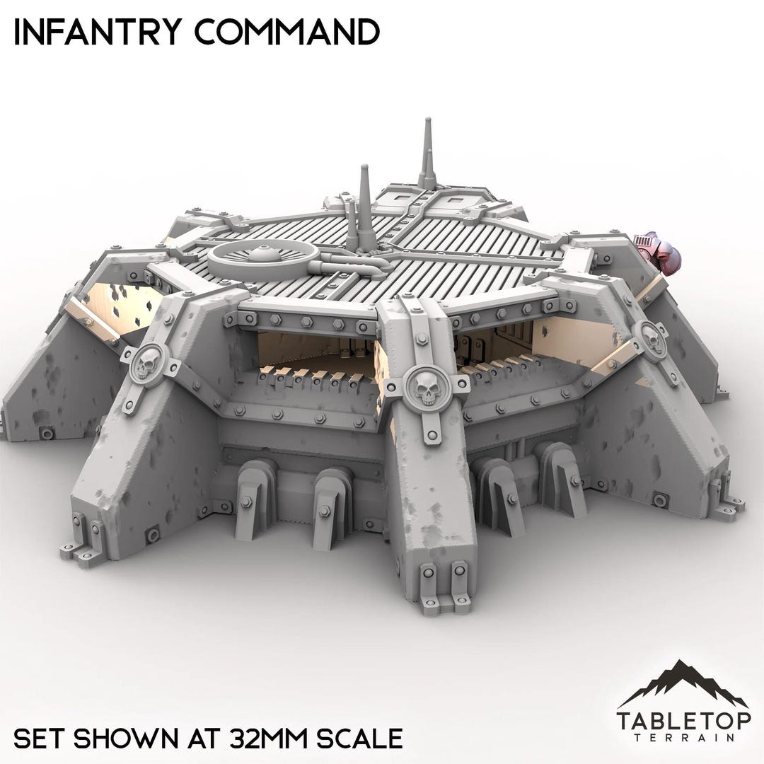 Grimdark Infantry Command - Tabletop Terrain Grimdark Gothic Miniature Wargame Sci-fi 28mm 32mm ...