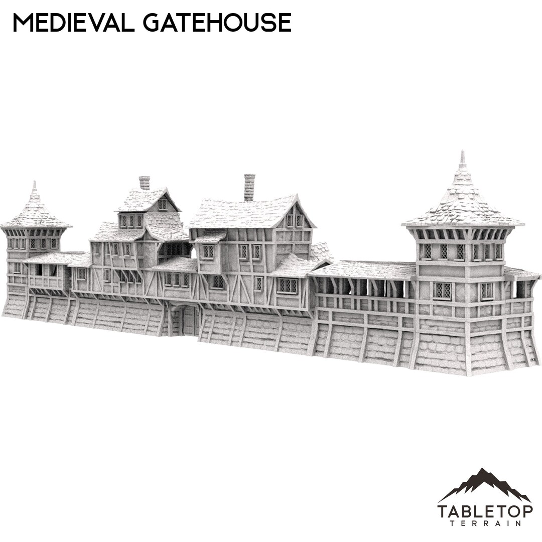 Medieval Gatehouse - DND Aos Pathfinder Conquest Miniatureland Tabletop ...