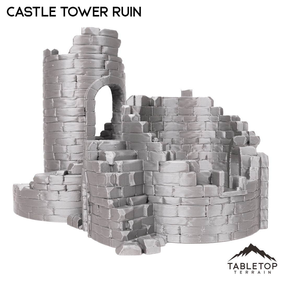 Castle Tower Ruin - DND Aos Pathfinder Conquest Miniatureland Tabletop ...