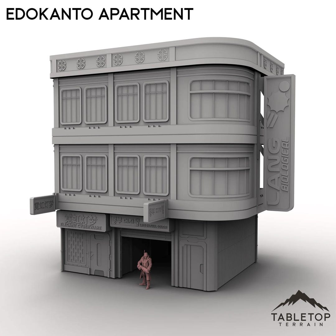 Edokanto Apartment - Cyberpunk Futuristic Tabletop Terrain - Etsy
