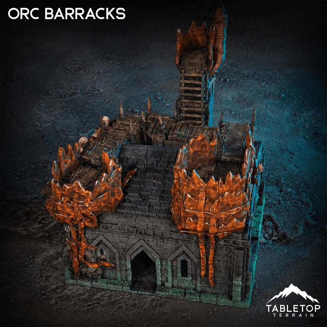 Orc Barracks - Kingdom of Azragor - Tabletop Terrain High Fantasy DND ...