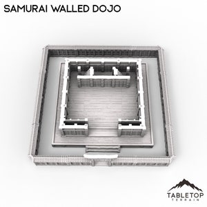 Walled Samurai Dojo - Test of Honor Bushido Tabletop Terrain 28mm 32mm ...