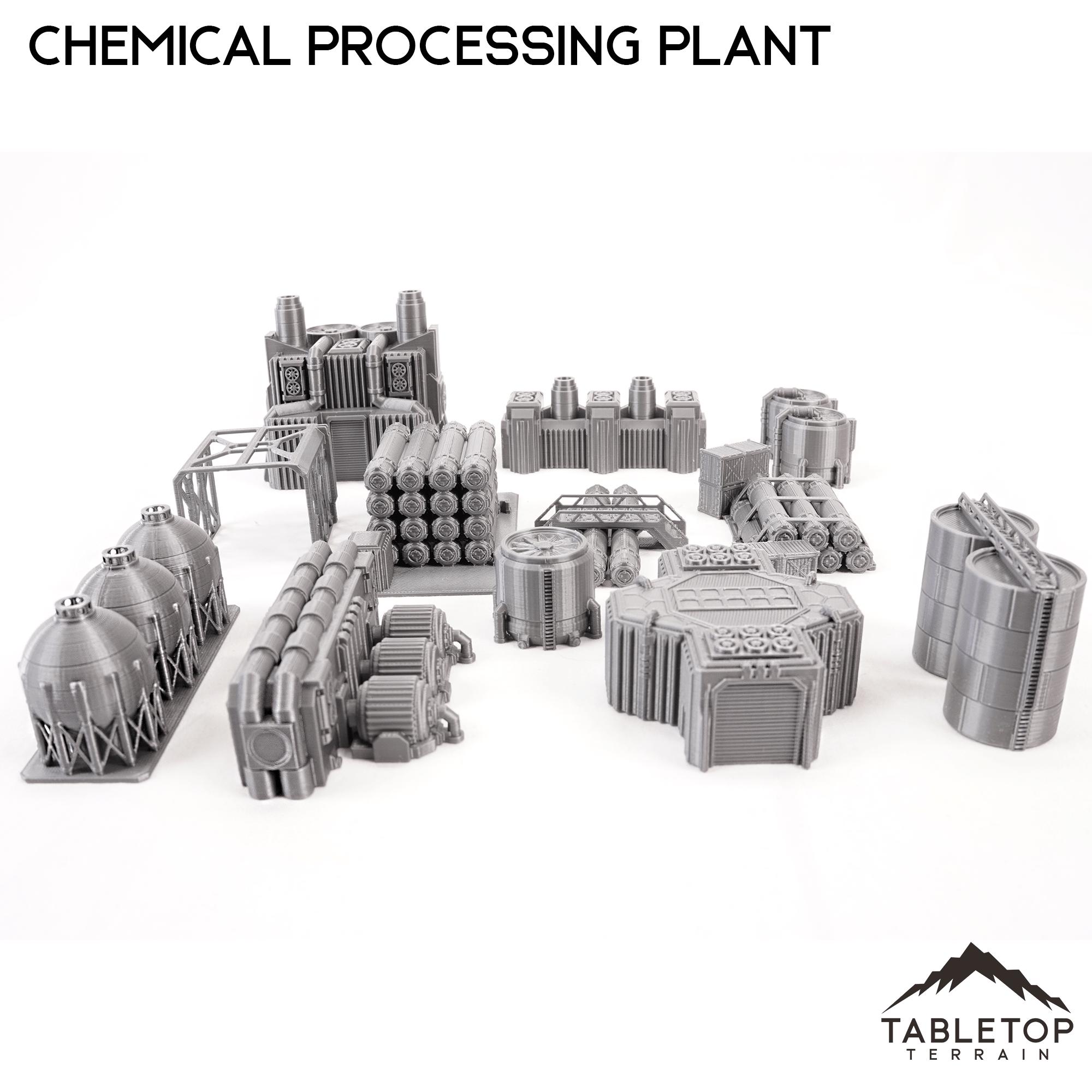 Mecha City Chemical Processing Plant - 6mm 8mm Mech Wargames Tabletop ...