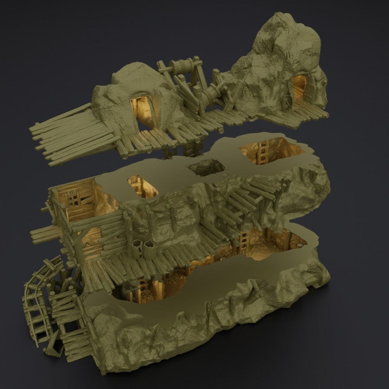 Abandoned Mine - DND Aos Pathfinder Conquest Miniatureland Tabletop ...