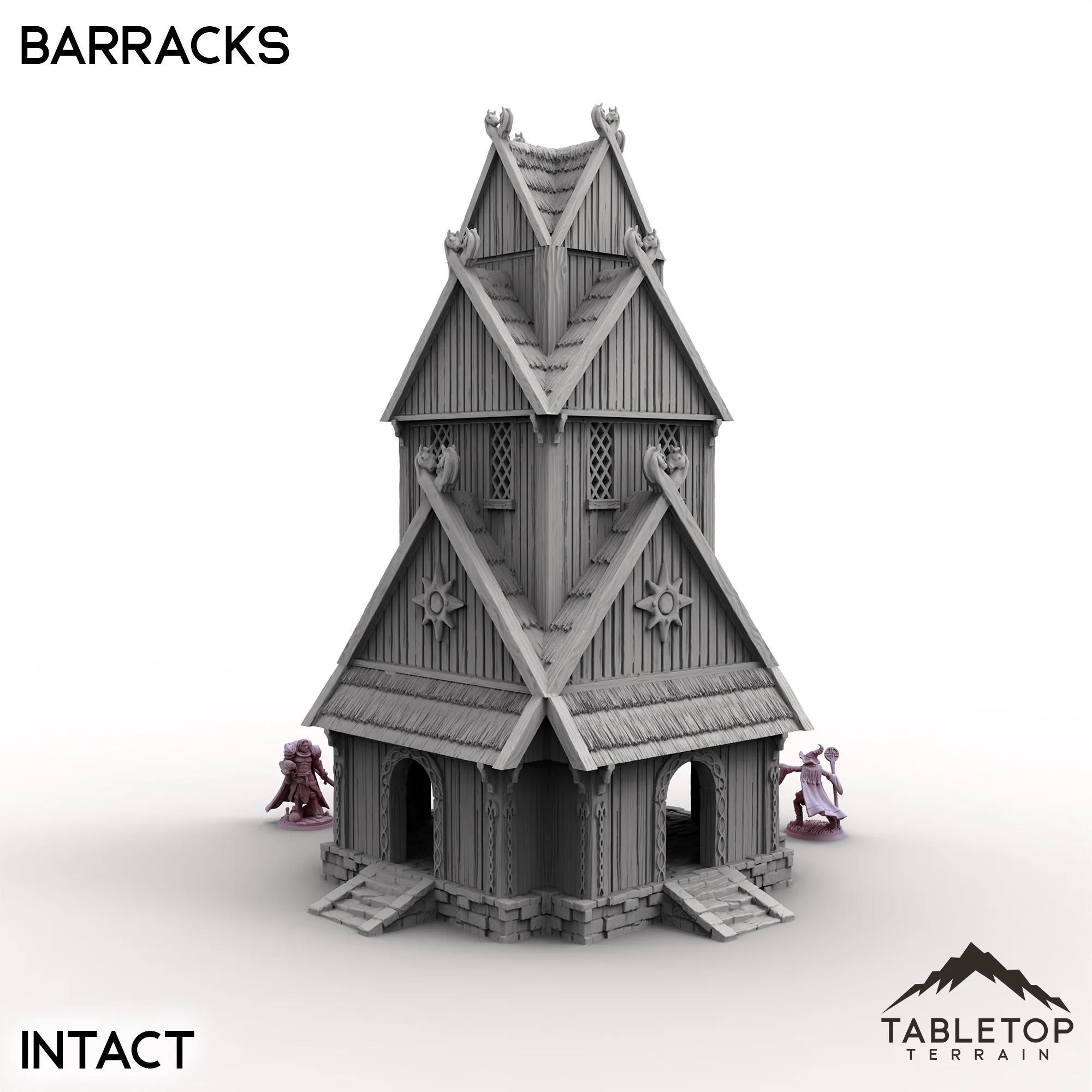 Barracks - Kingdom of Saxonia - Tabletop Terrain High Fantasy DND 25mm ...