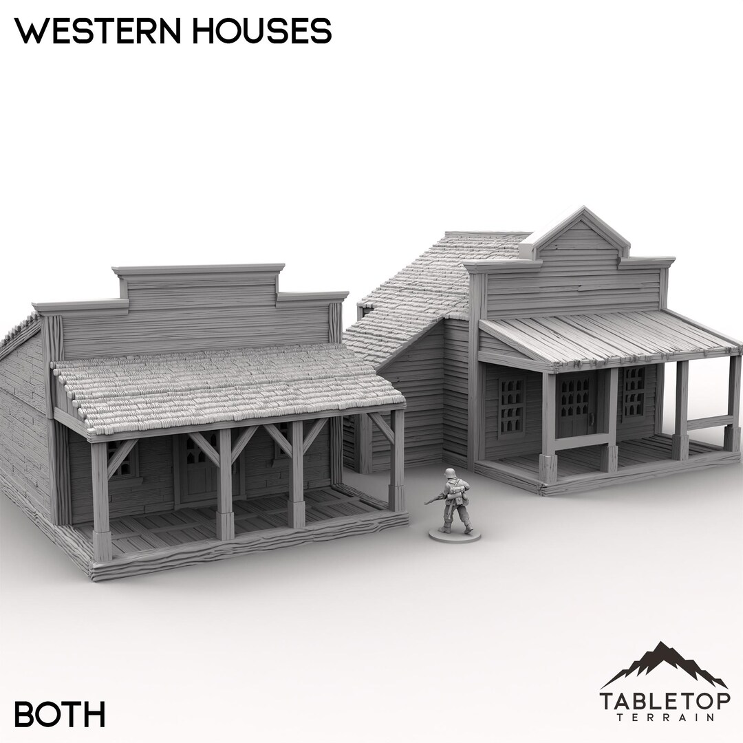 Western Houses - Wild West Terrain Wargaming RPG Exodus Western Rush ...