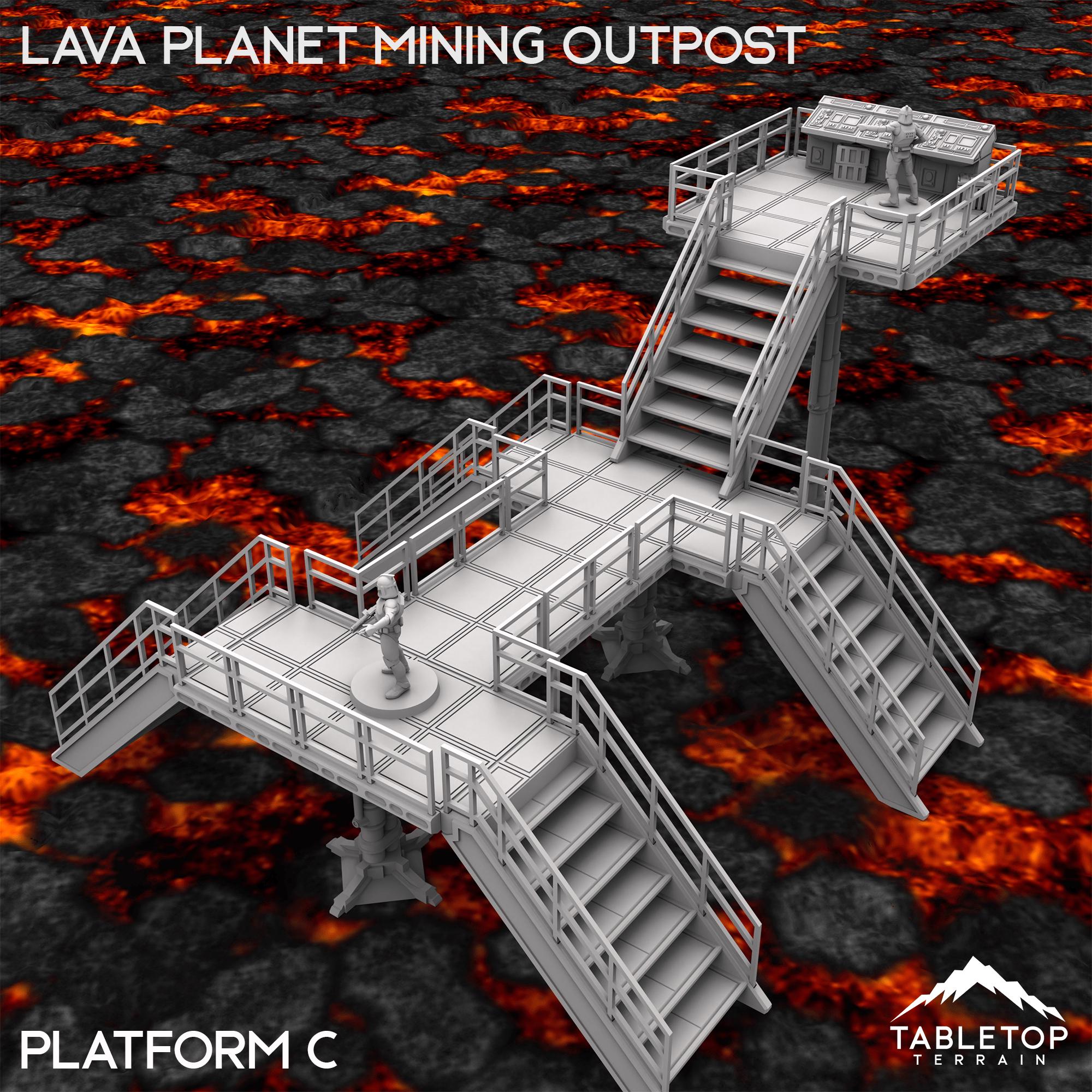 Lava Planet Mining Outpost - Tabletop Terrain Outer Rim Compatible With ...
