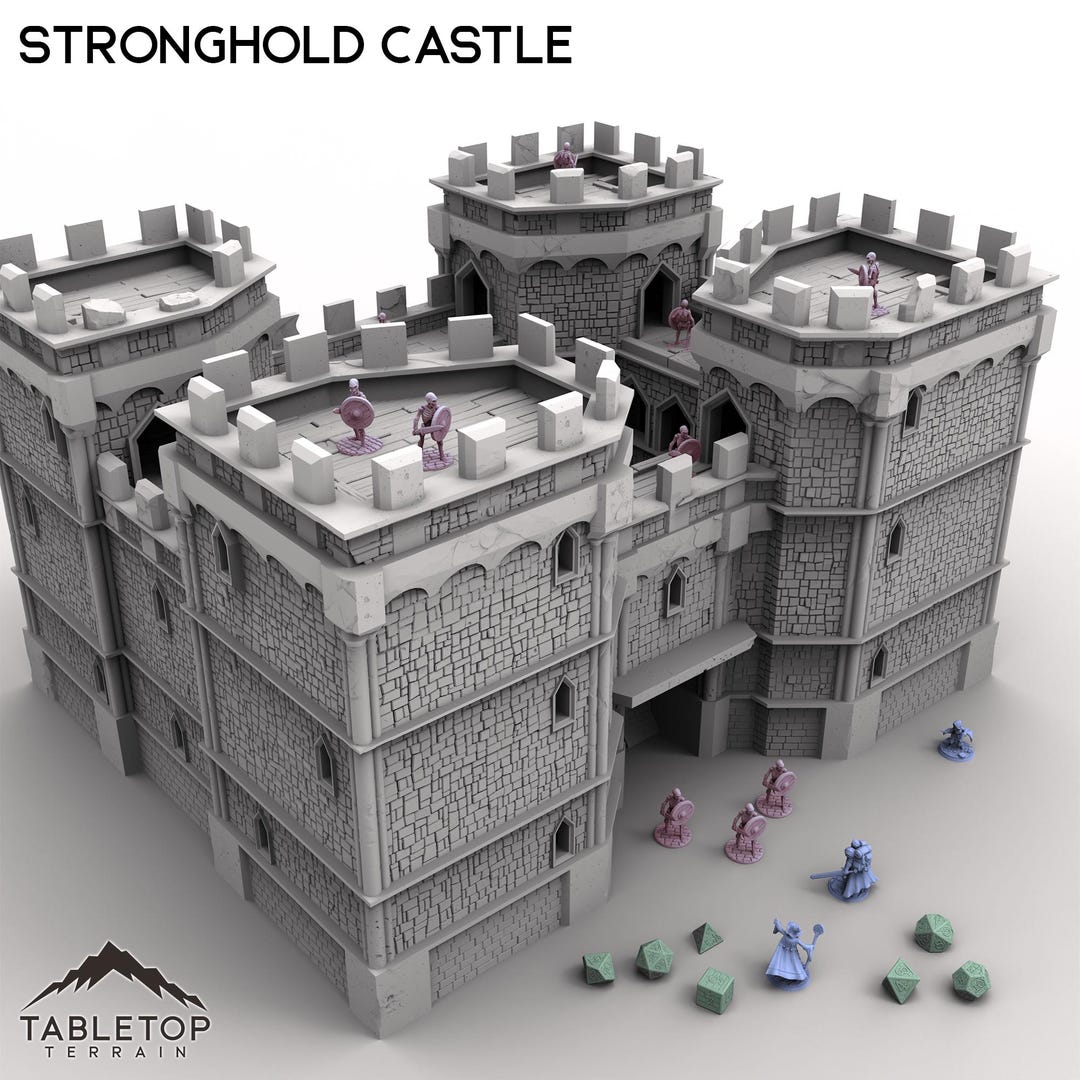 Stronghold Castle - Tabletop Terrain Fantasy DND Miniature Roleplaying ...