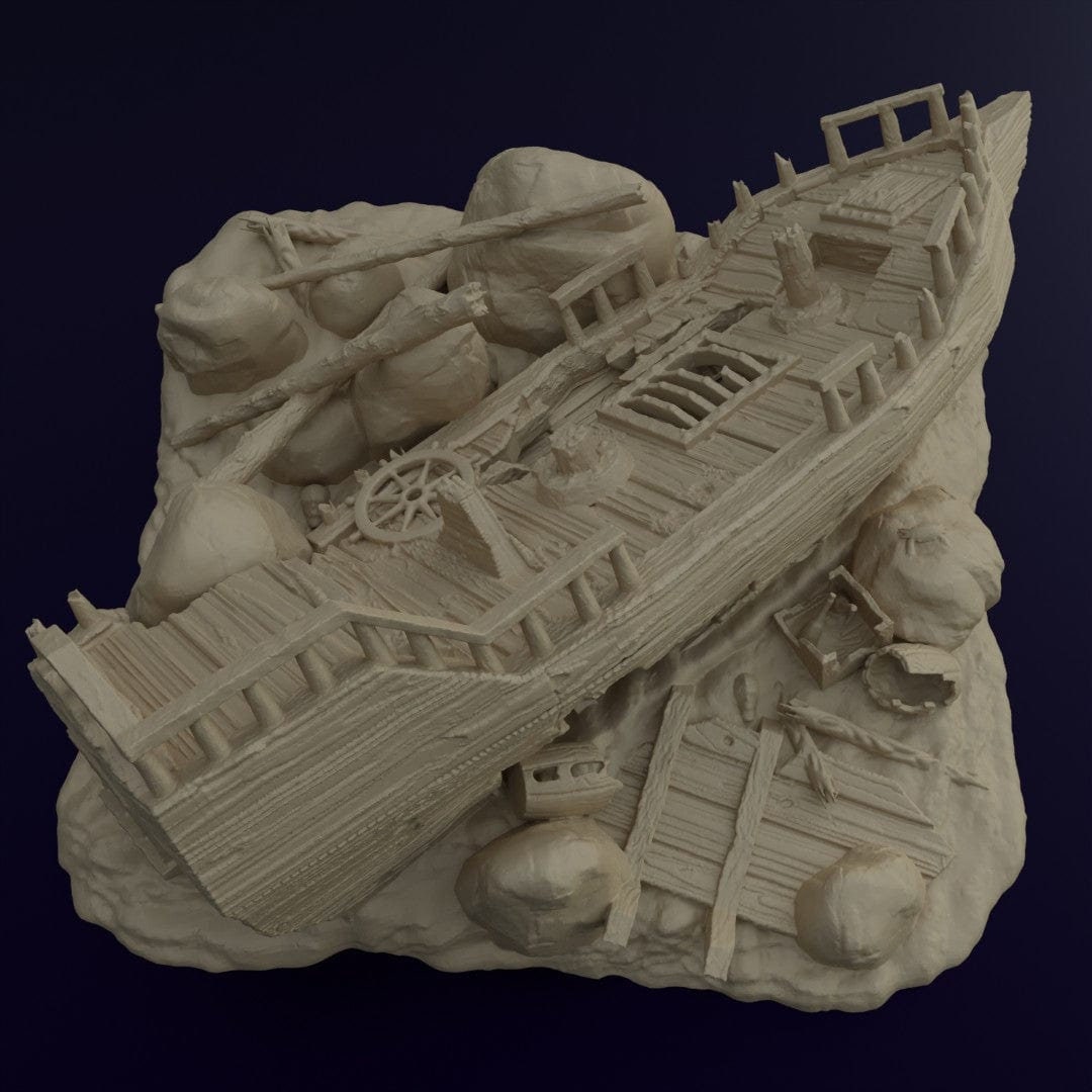 Ashored Galley - DND Aos Pathfinder Conquest Miniatureland Tabletop ...