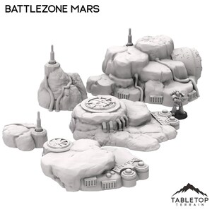 Battlezone Mars Modular Terrain Set - Tabletop Terrain Grimdark Gothic ...