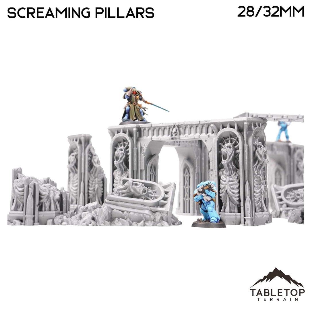 Screaming Pillars - Tabletop Terrain Demon Chaos Terrain Miniature ...