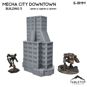 Mecha City Downtown Buildings Bundle 1 6mm 8mm Mech Wargames Tabletop ...