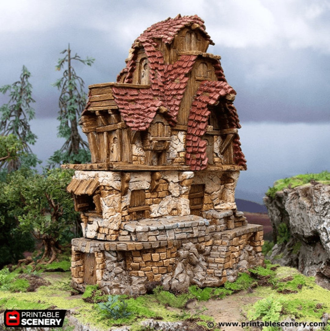 Hunter's Lodge Hagglethorn Hollow Fantasy Building DND Aos Pathfinder ...