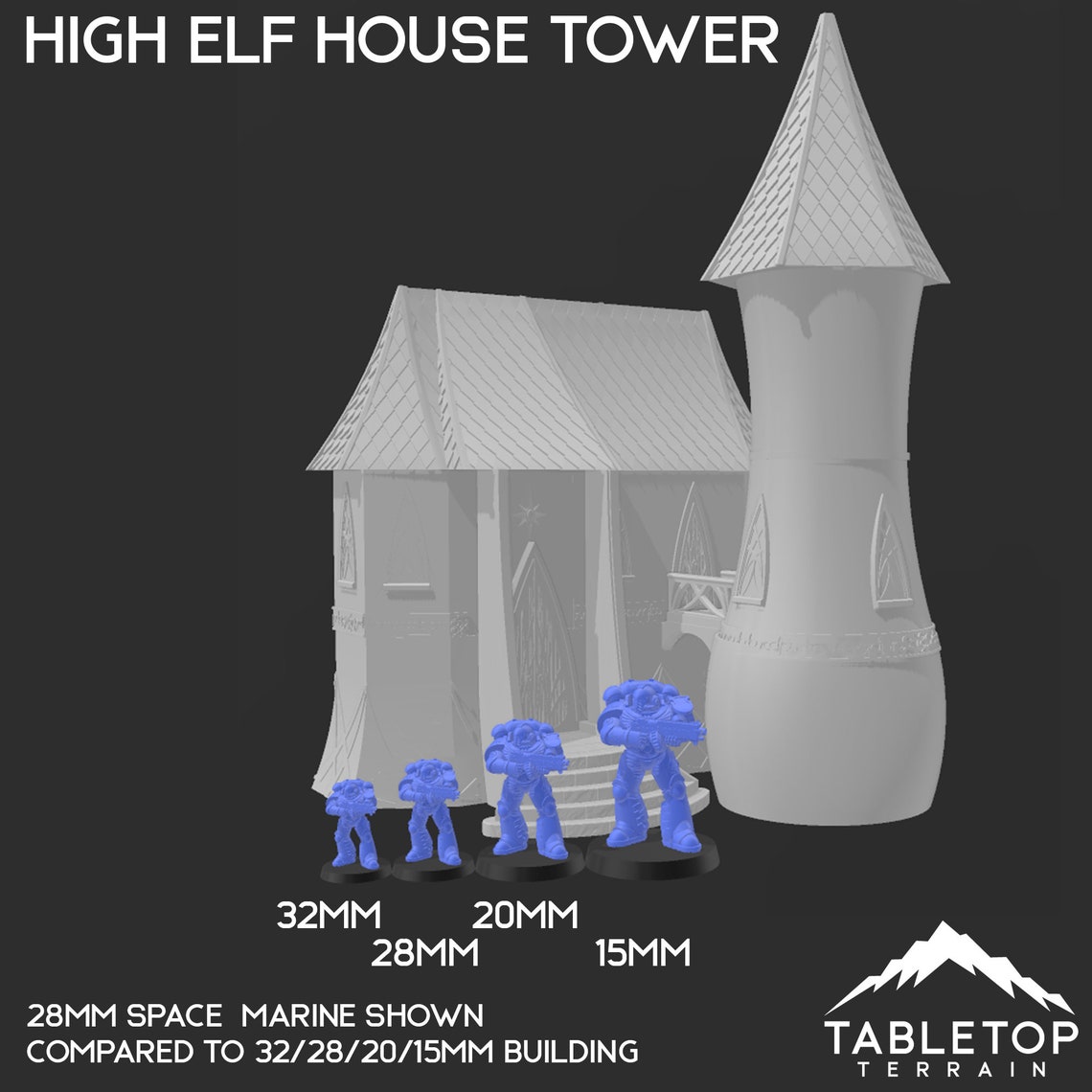 High Elf House Tower - Elven Fantasy Building - Etsy